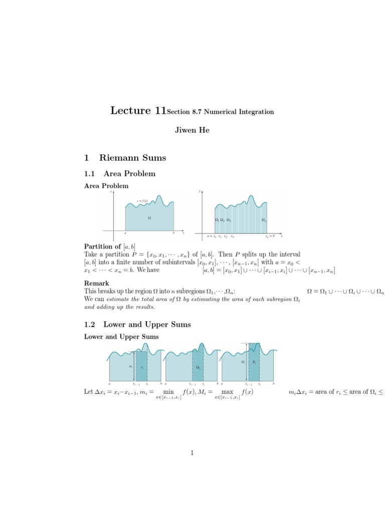Lecture11 Handout | PDF | Integral | Computational Science