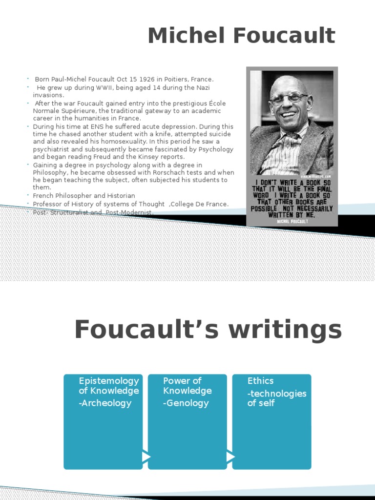 Michel Foucault | PDF | Michel Foucault | Philosophical Movements