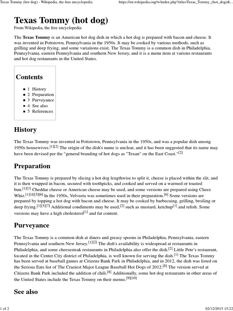 Texas Tommy (Hot Dog) : From Wikipedia, The Free Encyclopedia ...
