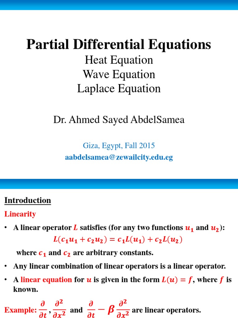 Lec 302 W7 Heat Wave | PDF | Partial Differential Equation | Harmonic