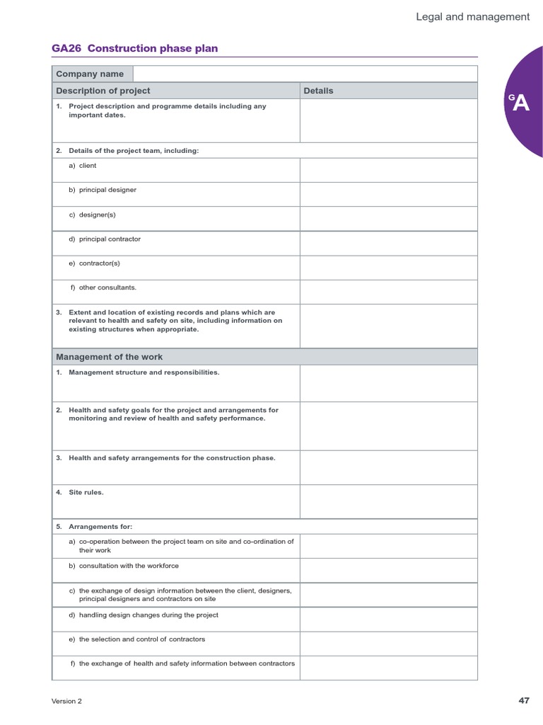 Construction Phase Plan Example | PDF | Occupational Safety And Health ...