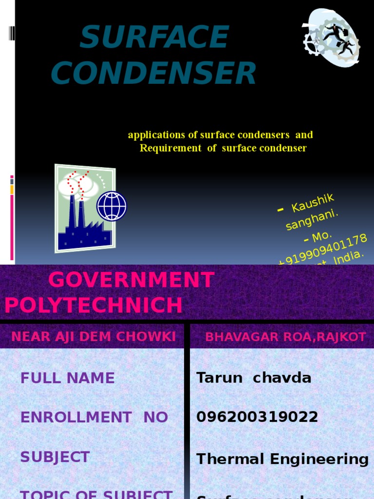 Surface Condenser: Applications of Surface Condensers and Requirement ...