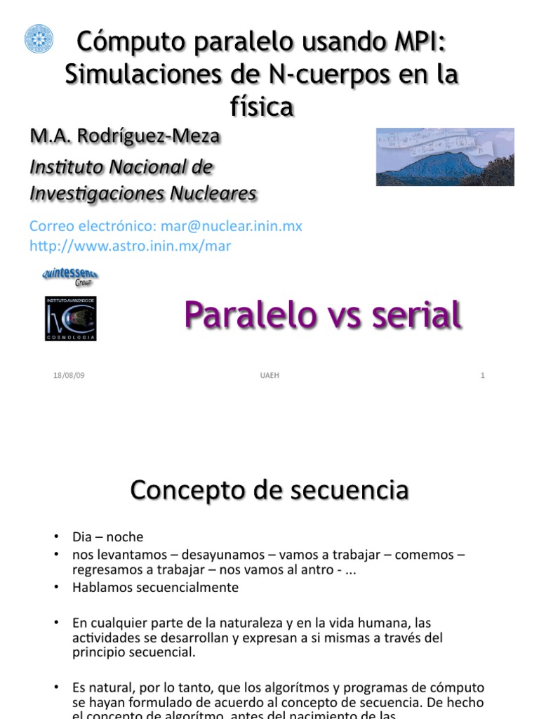 Computo Paralelo Usando MPI | PDF | Unidad Central de procesamiento ...
