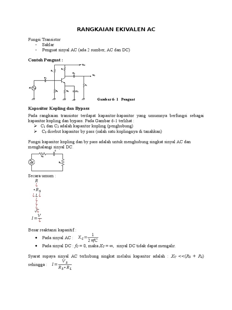Rangkaian Ekivalen Ac | PDF