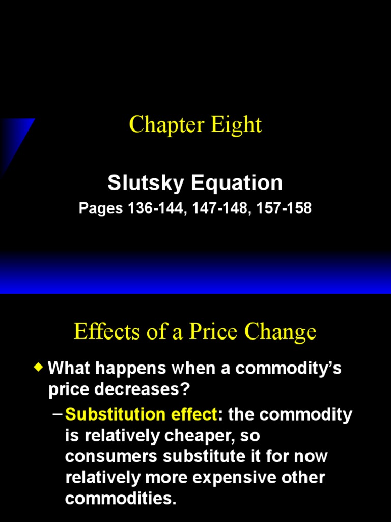 Slutsky Equation and Demand Effects | PDF | Economic Theories | Consumers