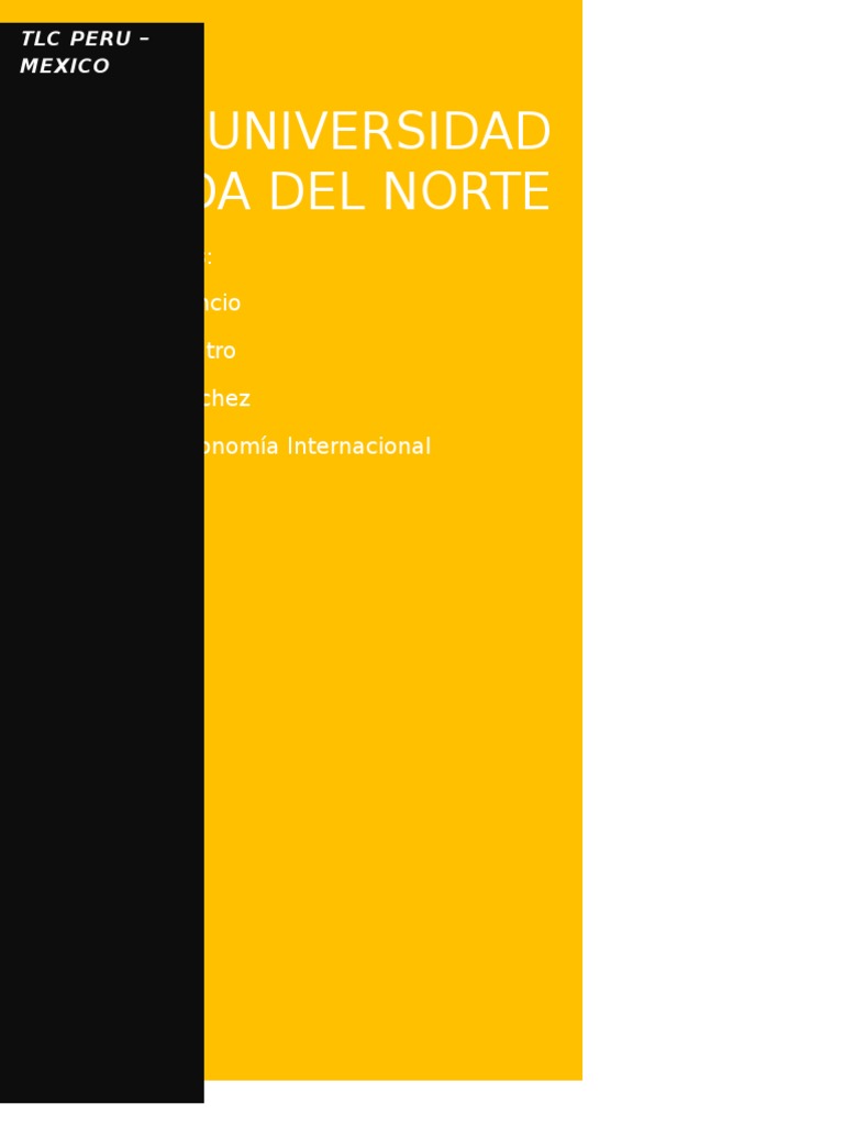 TLC Perú-México: Historia y Perspectivas | PDF | Perú | México