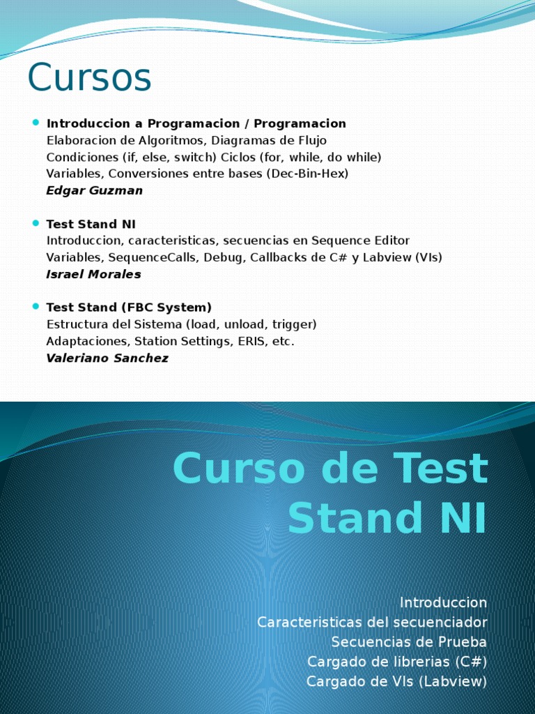 Curso de Test Stand - NI | PDF | Desarrollo de software | Programación ...