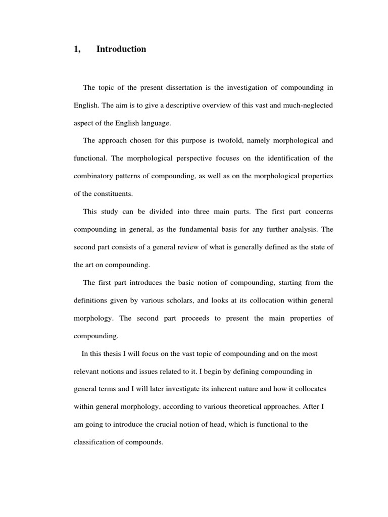 Compounding and Its Type | PDF | Part Of Speech | Morphology (Linguistics)