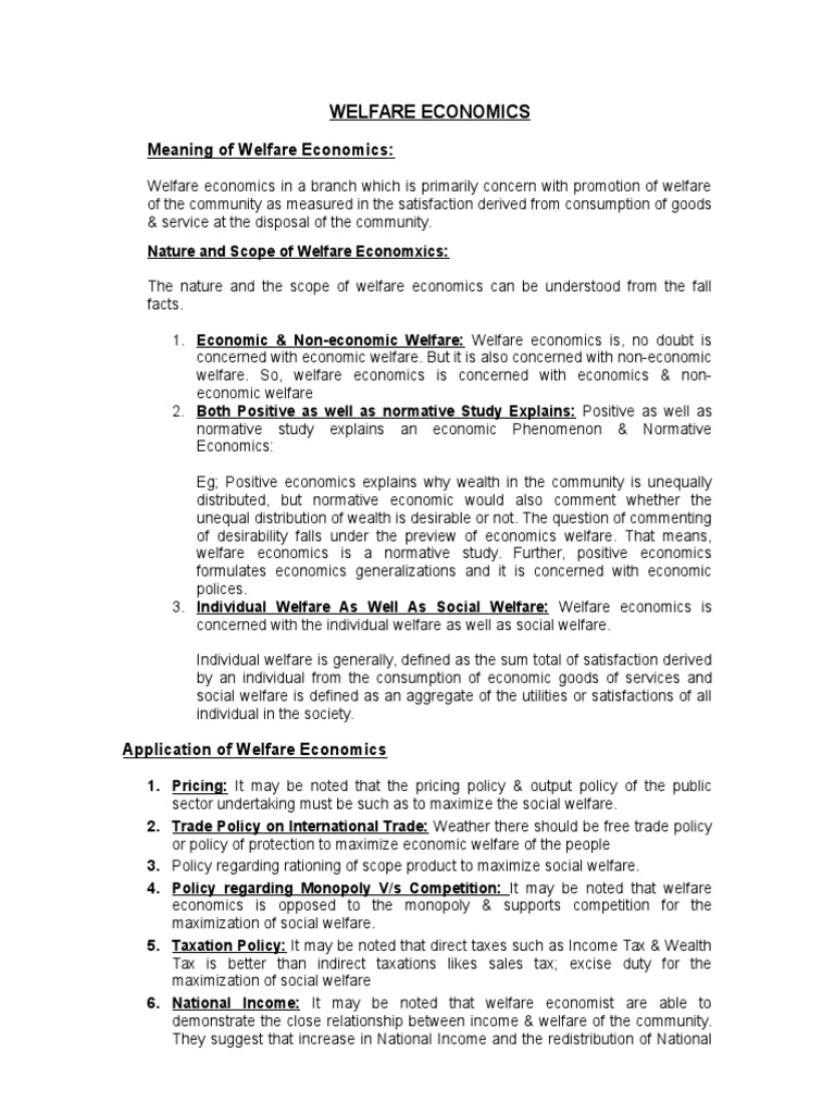 Welfare Economics | PDF | Welfare Economics | Pareto Efficiency