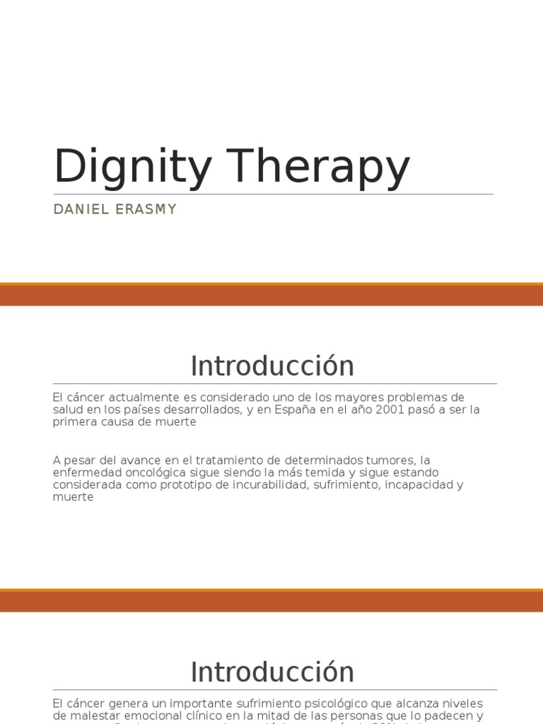 Dignity Therapy | PDF | Psicoterapia | Cáncer
