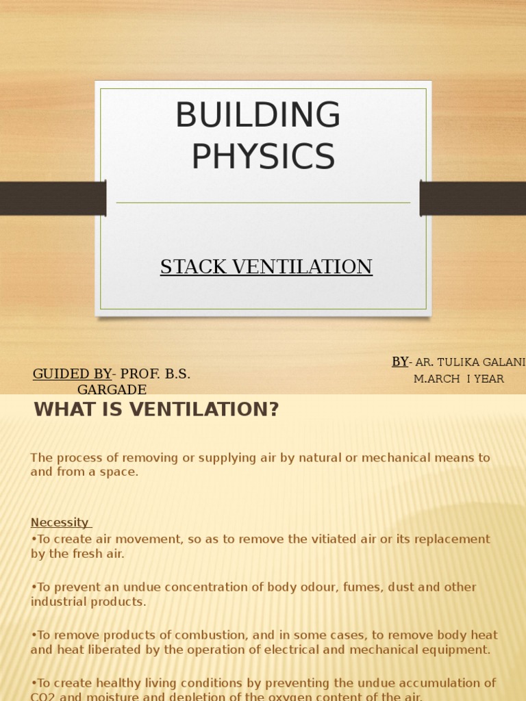 Stack Ventilation | PDF | Ventilation (Architecture) | Chimney