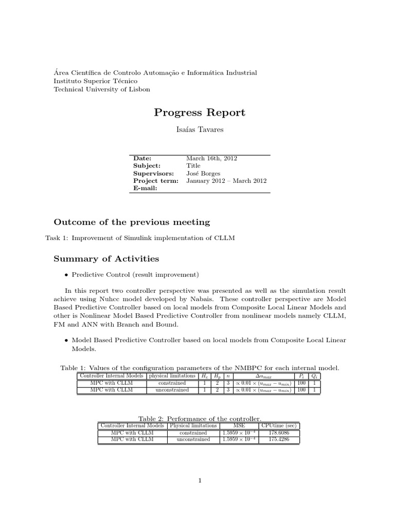 Report Base | PDF | Mathematical Optimization | Systems Theory
