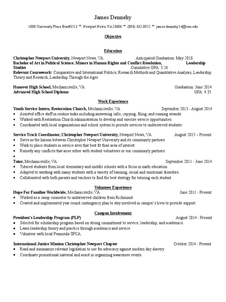 Resume Update | PDF