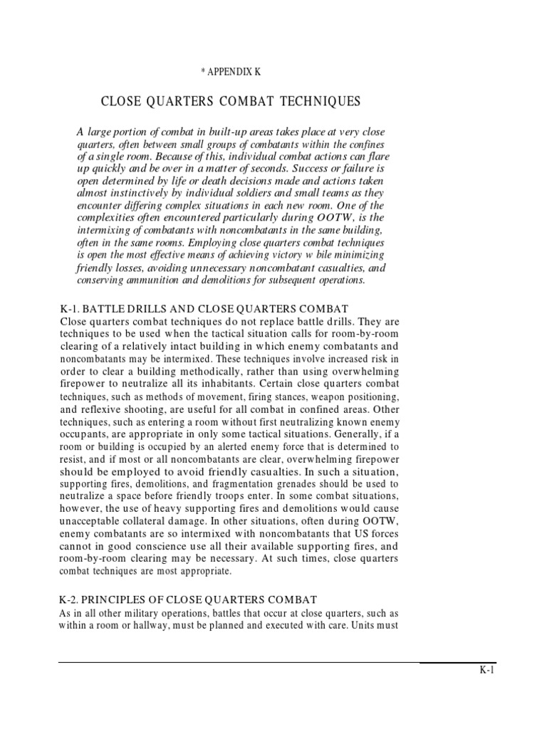 Close Quarters Combat Guide | PDF | Artillery | Shotgun