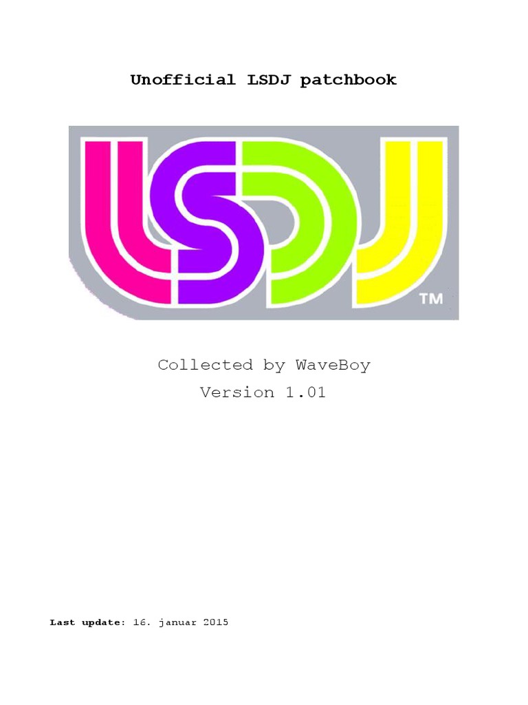 LSDJ Patch Book 1.1 | PDF | Synthesizer | Music Technology