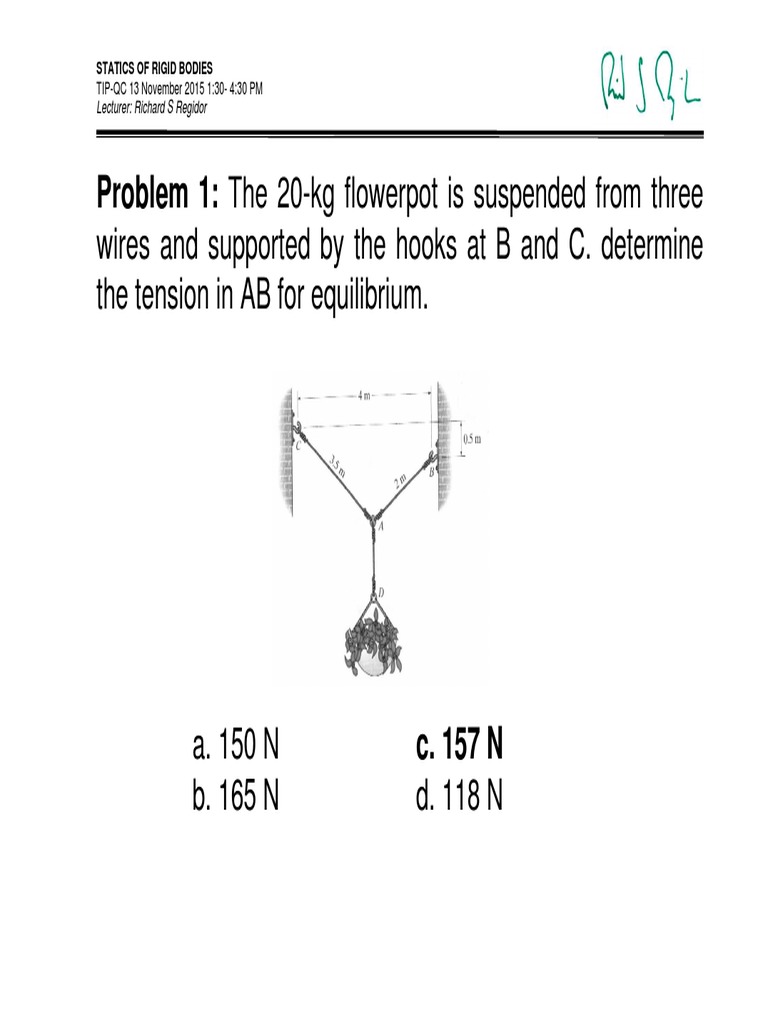 Statics of Rigid Bodies 2s1516 | Force | Friction