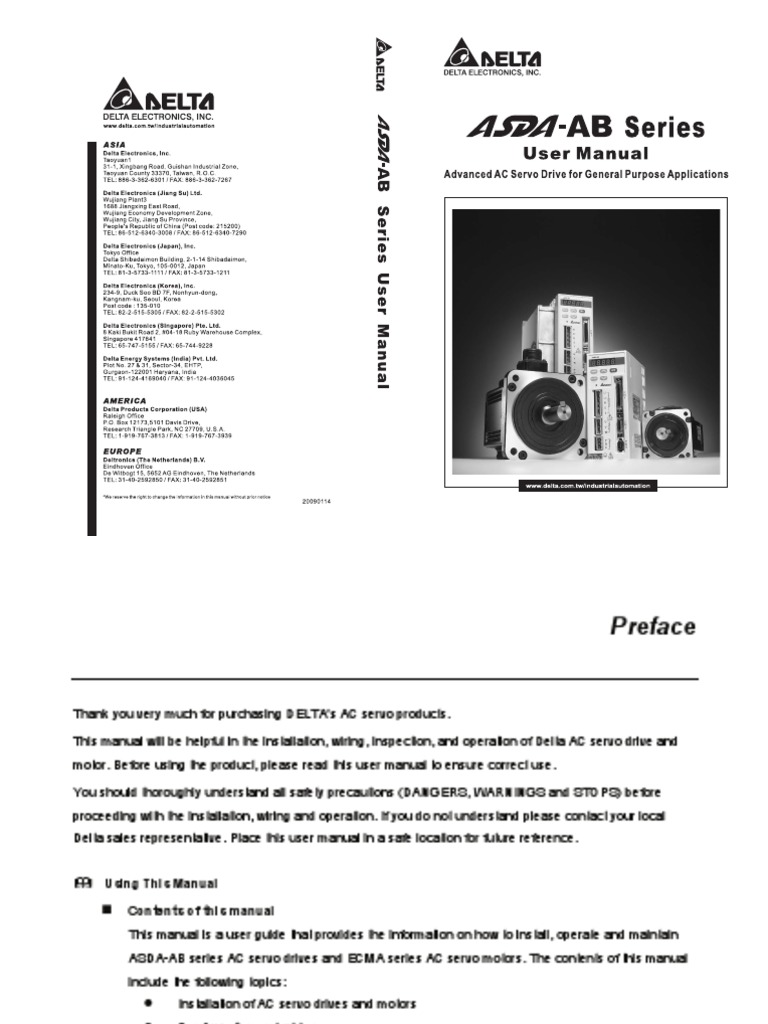 ASDA-AB Manual en | PDF | Mains Electricity | Electrical Wiring