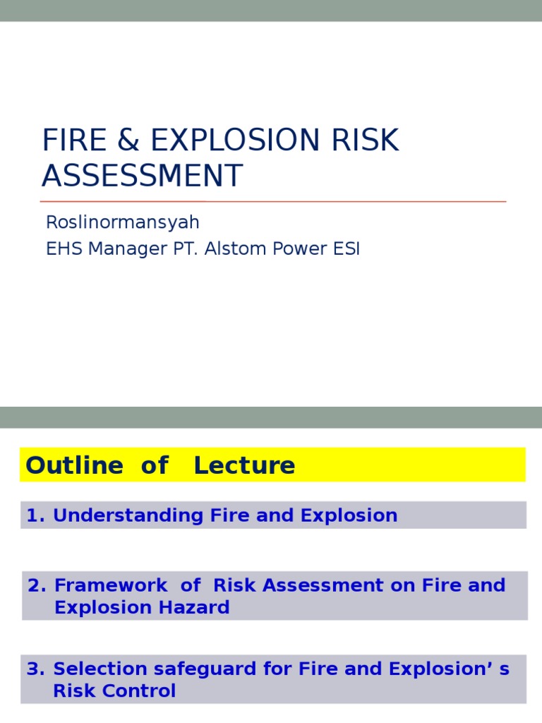 Fire & Explosion Risk Assessment (Kuliah Tamu Unair - 09 Juni 2012 ...