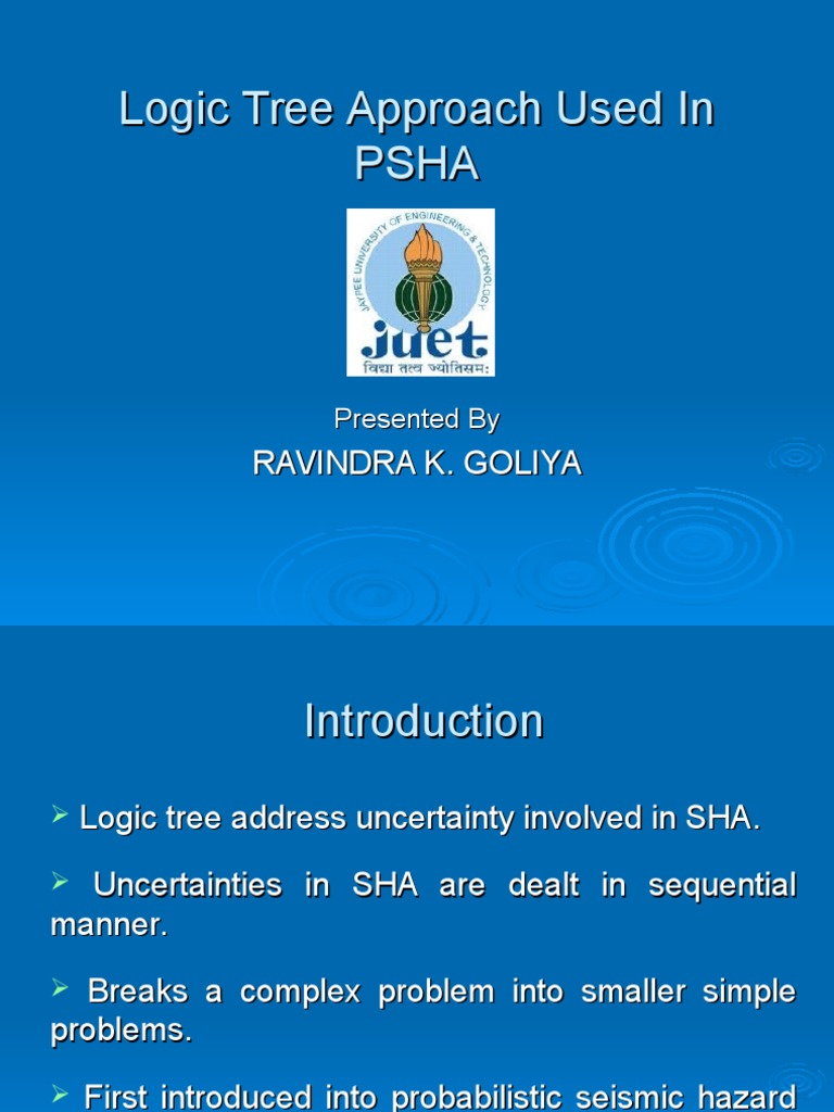 Logic Tree Approach Used in PSHA | PDF | Seismology | Earthquakes
