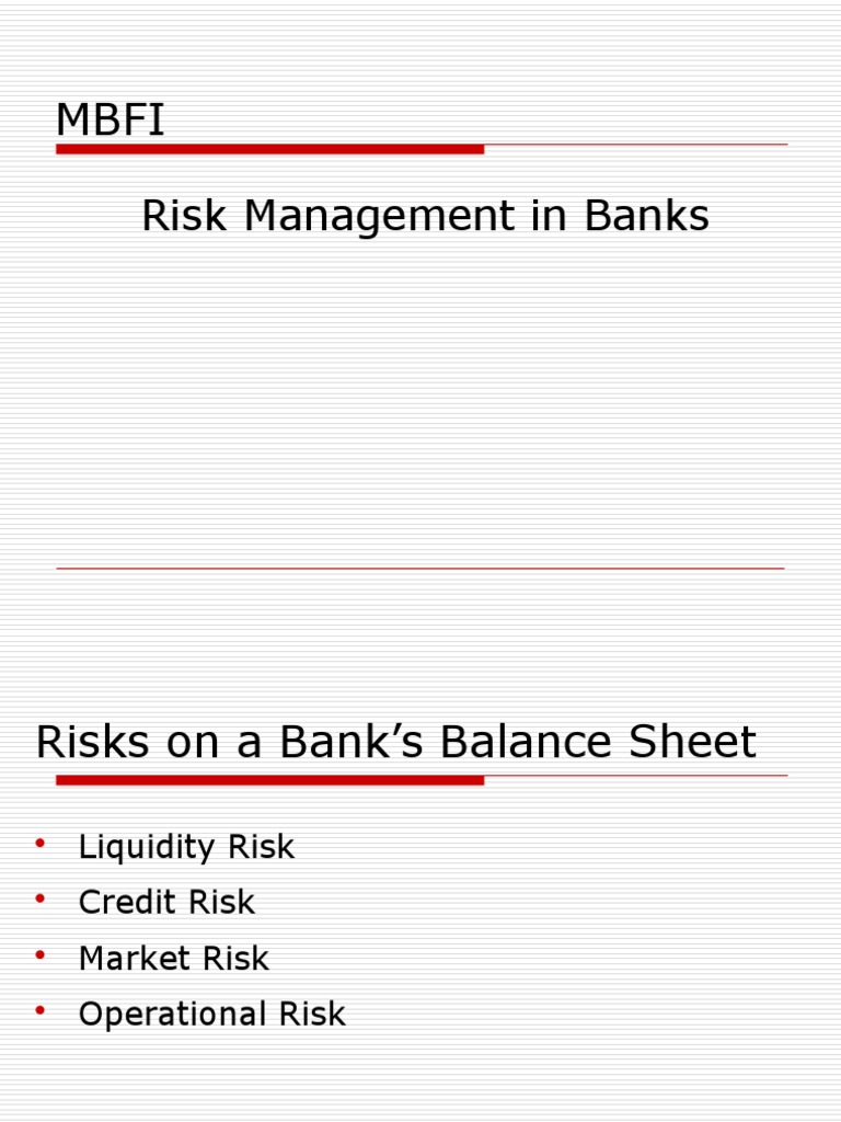 MBFI Risk Management | Download Free PDF | Repurchase Agreement ...
