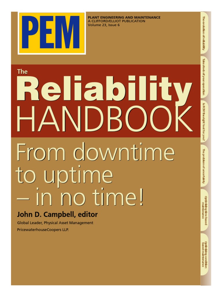 Reliability Handbook PDF | Reliability Engineering | Benchmarking