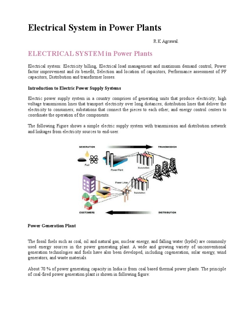 Electrical Systems in Power Plants | PDF | Electric Power Distribution ...