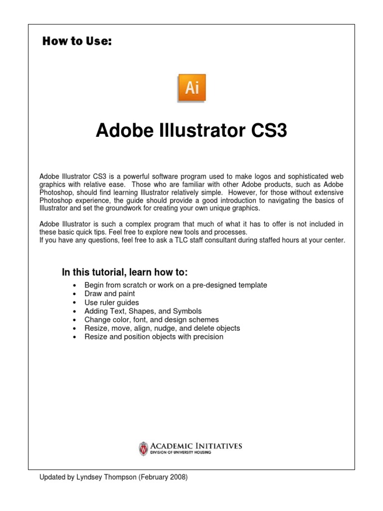 How To Use Adobe Illustrator CS3 | PDF | Adobe Illustrator | Adobe ...