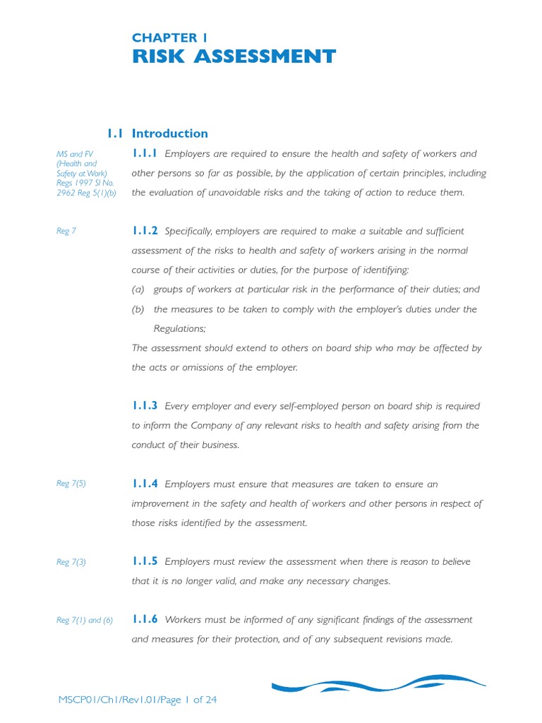 Sect 1 CH 1 Ra Coswp 2010 | PDF | Risk | Risk Assessment