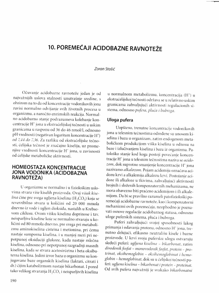 Poremećaj Acidobazne Ravnoteže | PDF