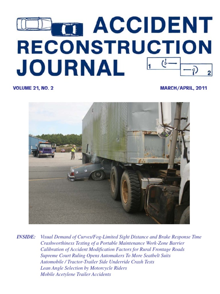 Accident Reconstruction Journal March/April 2011 | PDF | Seat Belt ...