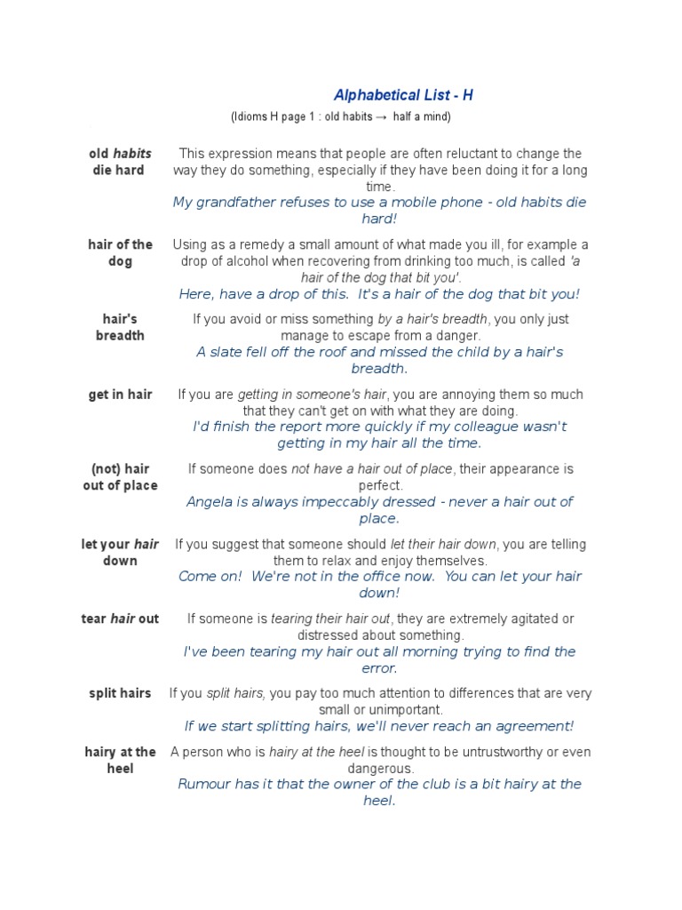 Alphabetical List - H | PDF | Argument