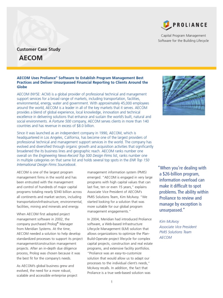 AECOM Case Study | Download Free PDF | Business | Computing