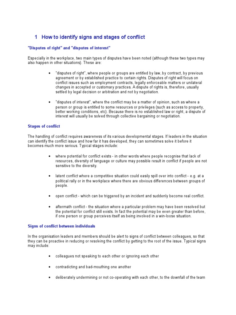 Understanding the Stages and Types of Conflict: A Guide to Identifying ...
