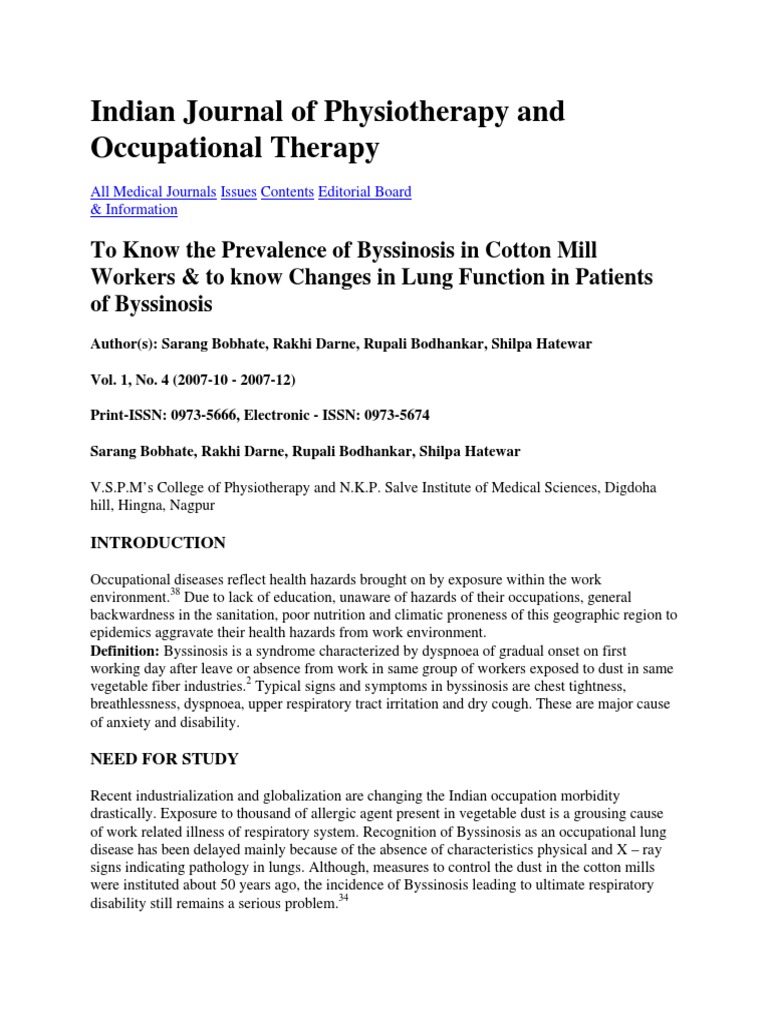 Indian Journal of Physiotherapy and Occupational Therapy | Cough ...