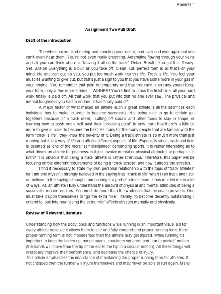 The Demands of Track Athletes | PDF | Sports & Recreation | Self ...