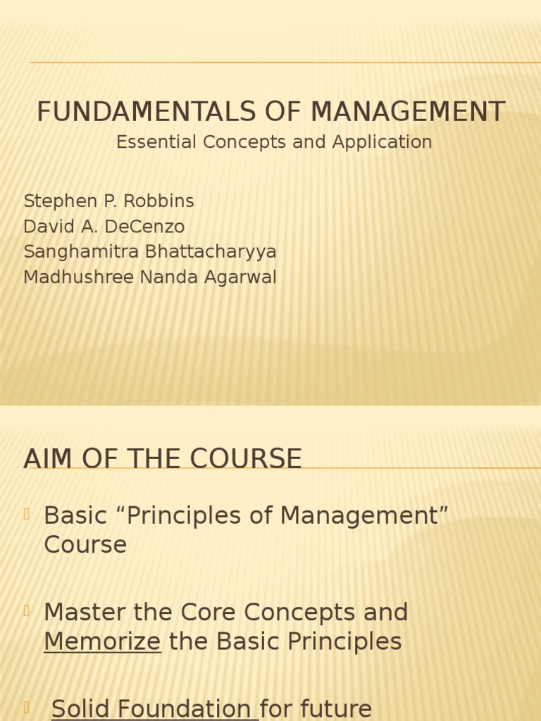 Fundamentals of Management | PDF | Efficiency | Goal