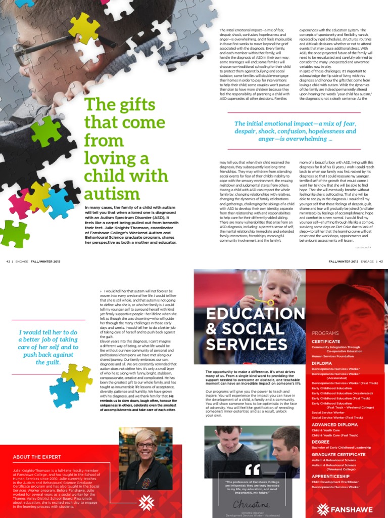 ENGAGE Magazine Article | PDF | Autism | Autism Spectrum