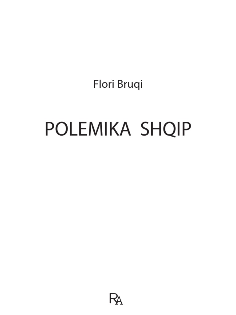 Polemika Shqip - Bruqi, Flori, 2009 | PDF