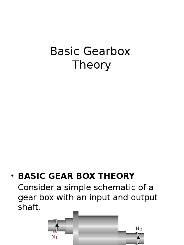 Gearbox Basics for Engineers | PDF