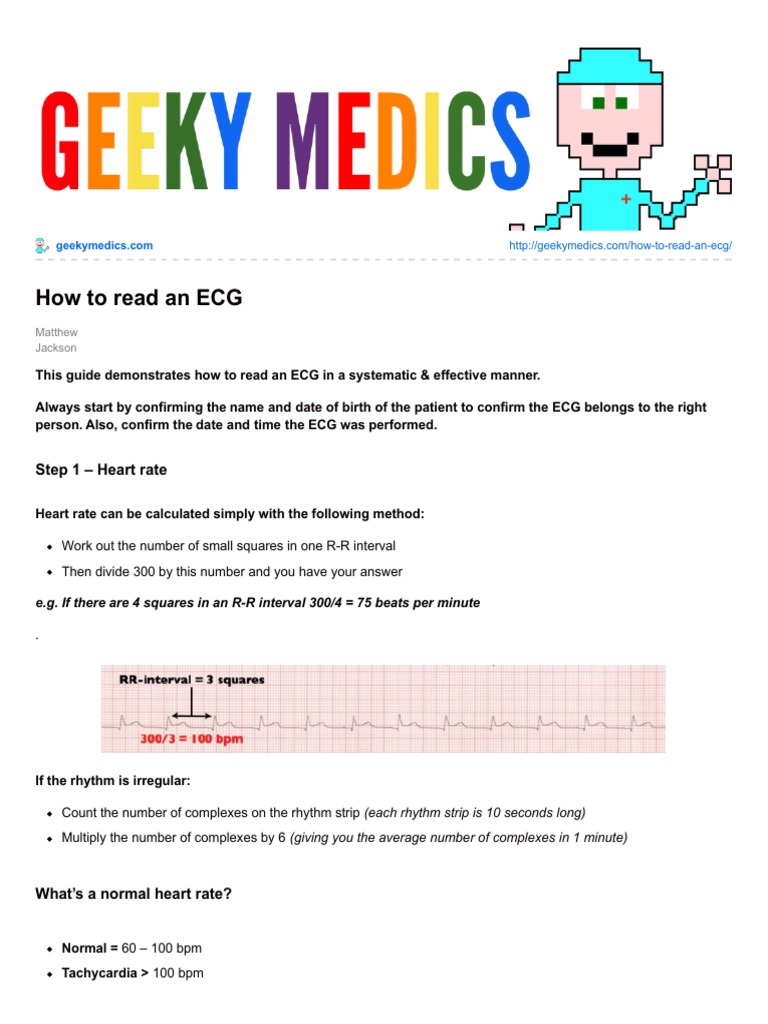 How To Read An ECG | PDF | Electrocardiography | Cardiovascular System