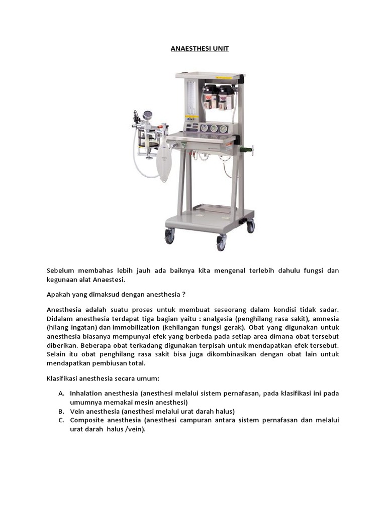 Pembahasan Lengkap Mesin Anaestesi | PDF