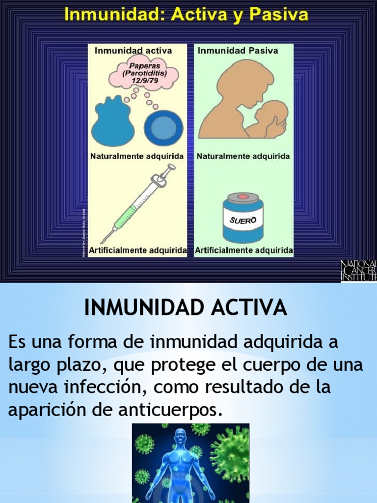 Inmunidad Activa y Pasiva | PDF