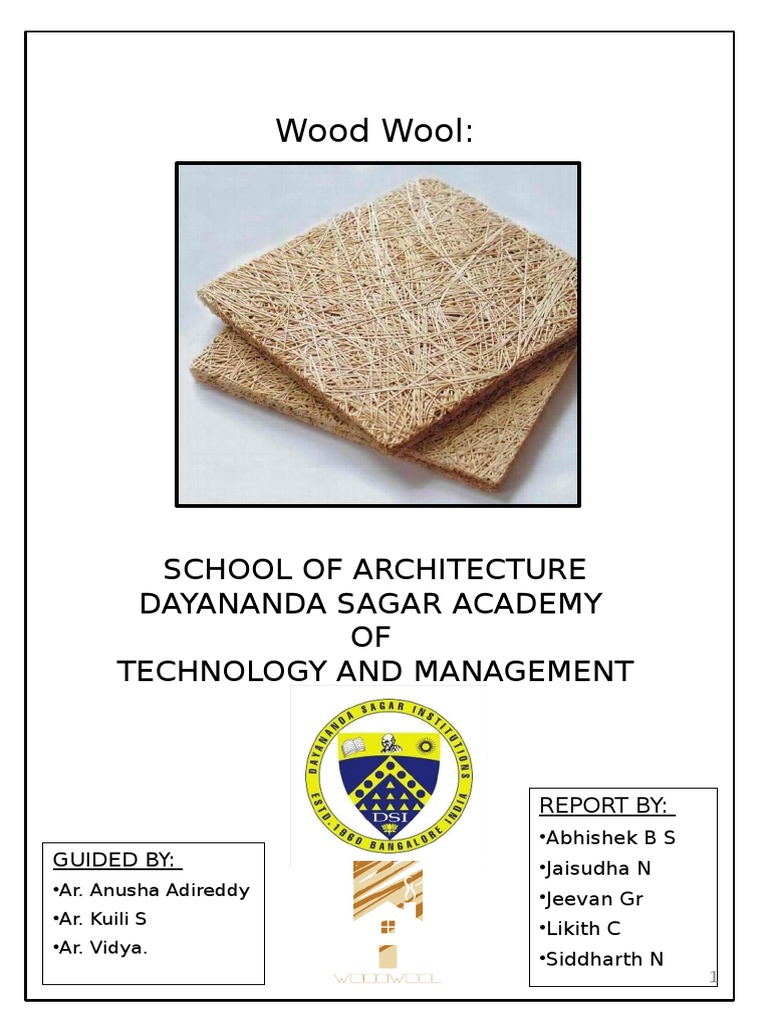 Wood Wool Report | PDF | Industries | Chemistry