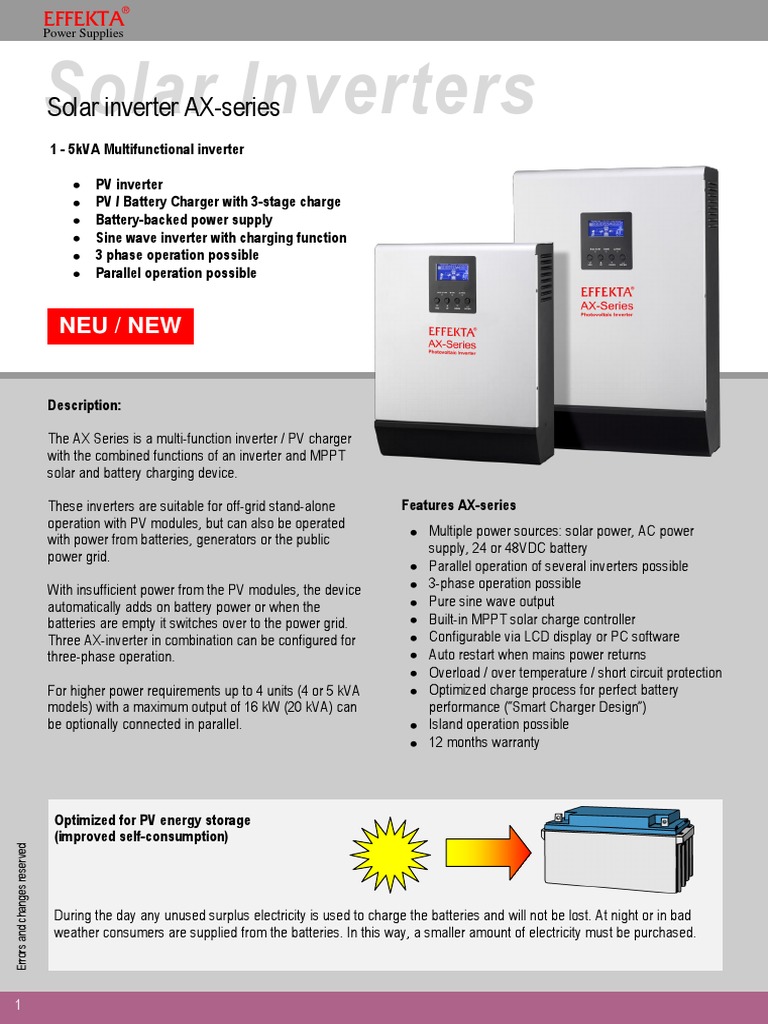 Effekta_AX.pdf | Photovoltaic System | Photovoltaics