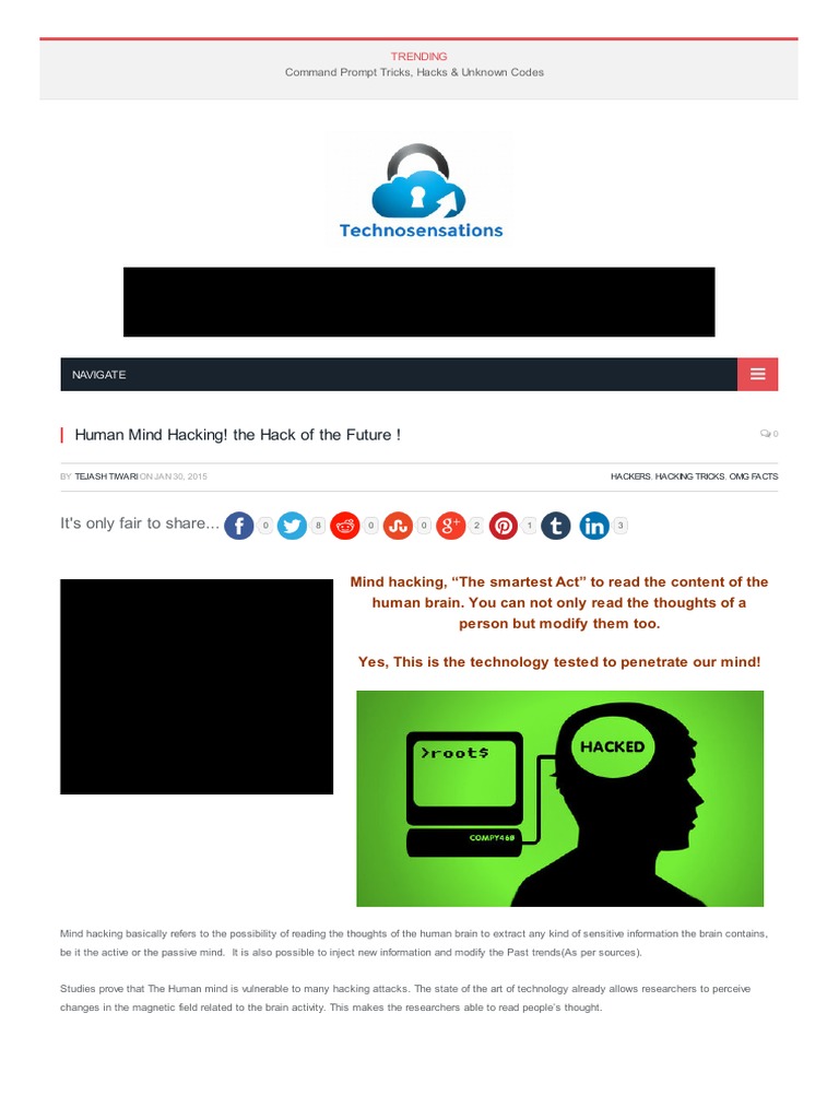 Human Mind Hacking! The Hack of The Future ! | PDF | Event Related ...