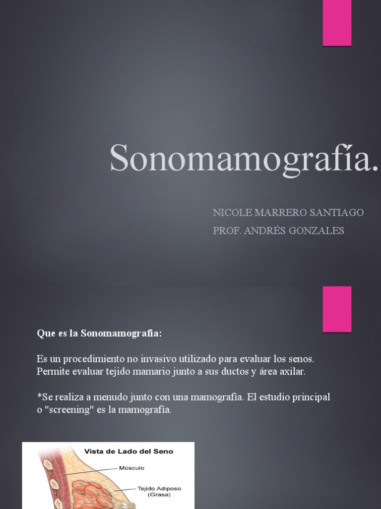 Sonomamografia Presentacion de Andres | PDF | Pecho | Mamografía