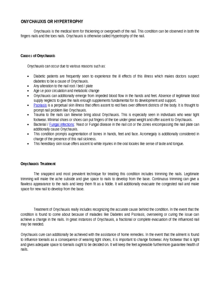 Onychauxis or Hypertrophy | Nail (Anatomy) | Chronic Obstructive ...