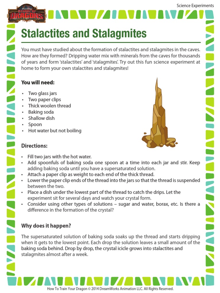 DIY Stalactite and Stalagmite Experiment | PDF