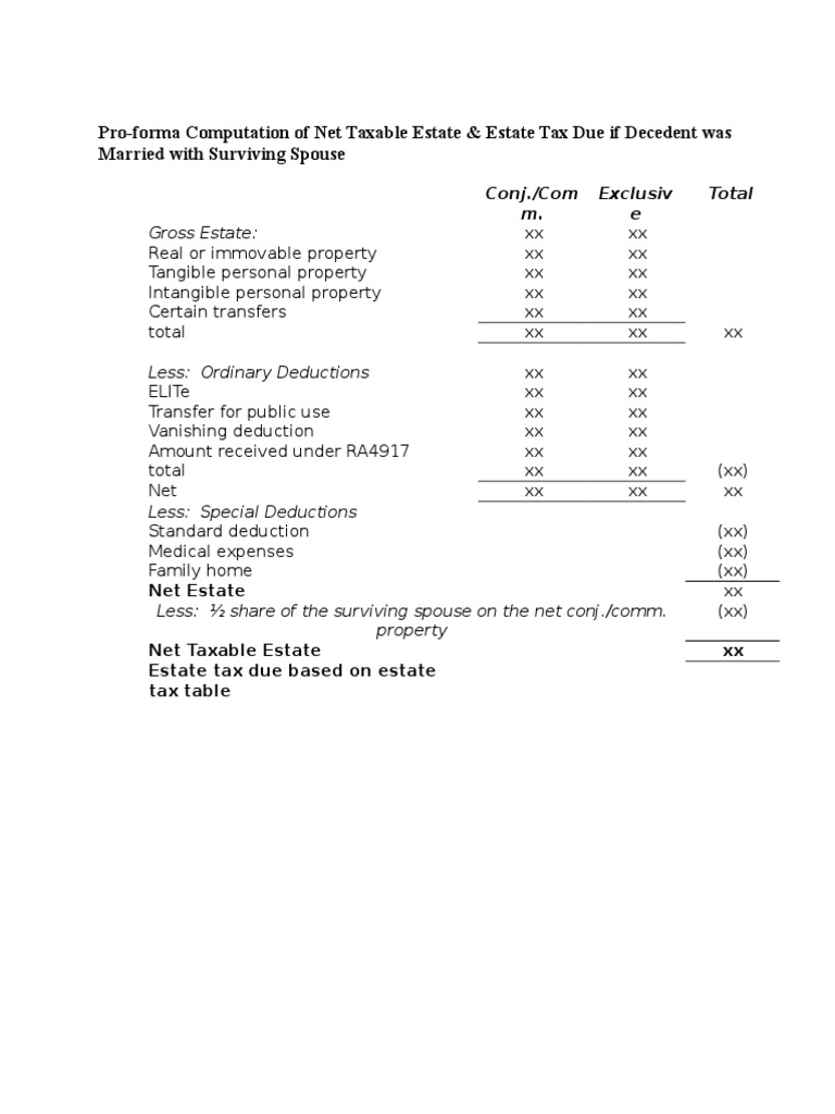 Estate Tax Computation Example Philippines | PDF | Finance & Money ...