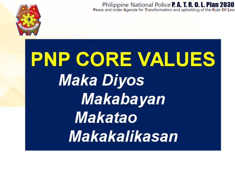 PNP Core Values | PDF